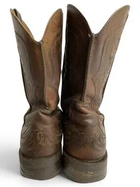 Ariat | Shoes | Ariat Square Toe Brown Leather Rambler Cowboy Western ...